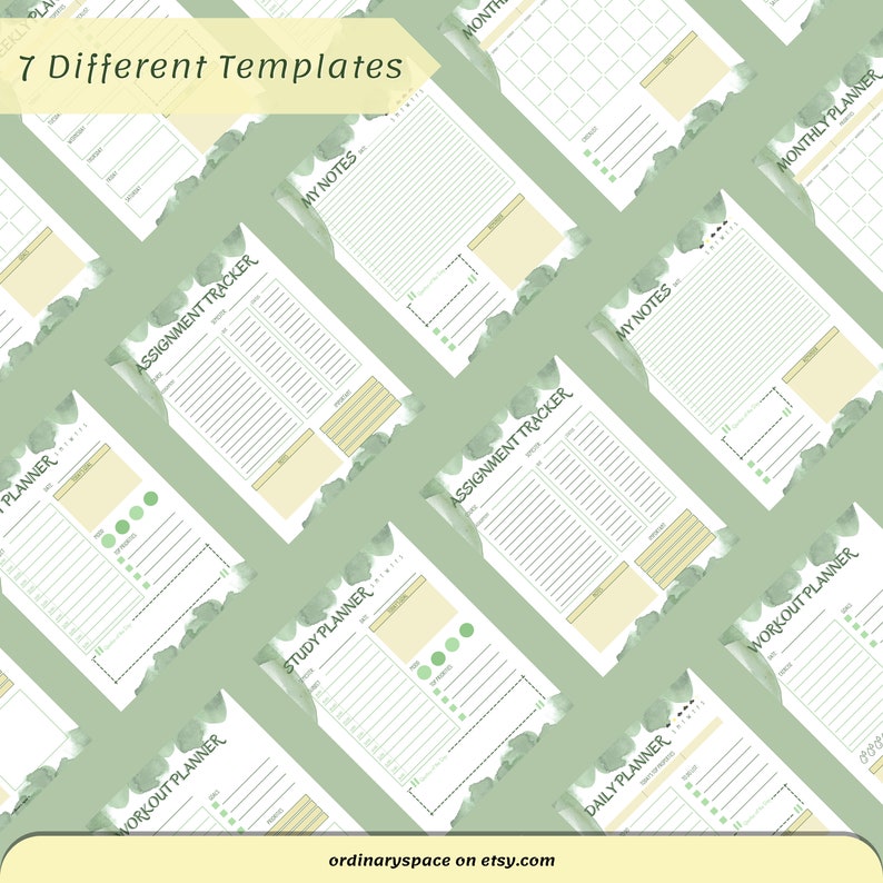 Digital Planner, Printable Planner, Study Planner, Daily Planner, to Do List, Undated Planner ...
