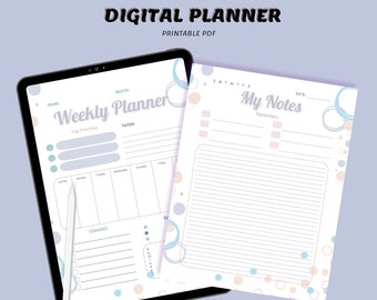 Digital Planner, Printable Planner, Study Planner, Daily Planner, to Do List, Undated Planner ...
