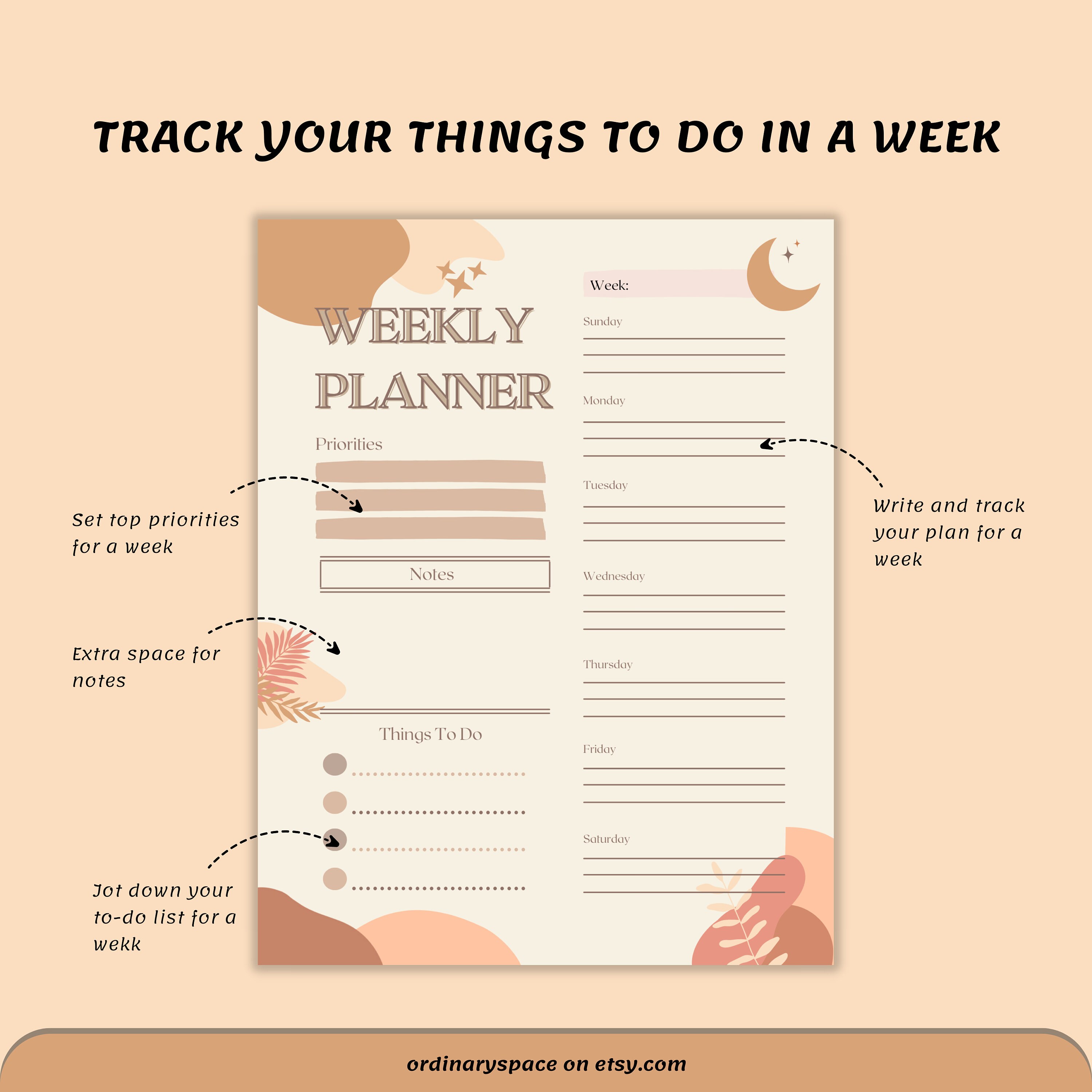 Digital Planner, Printable Planner, Study Planner, Daily Planner, to Do ...