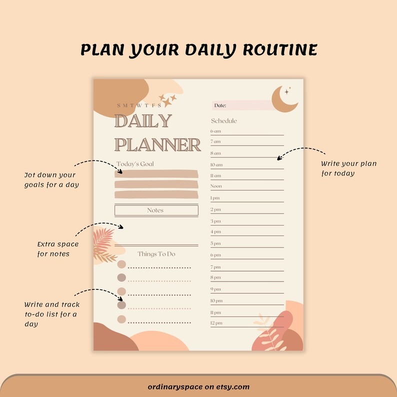 Digital Planner, Printable Planner, Study Planner, Daily Planner, to Do ...