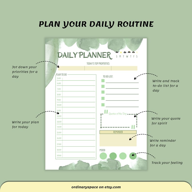 Digital Planner, Printable Planner, Study Planner, Daily Planner, to Do ...