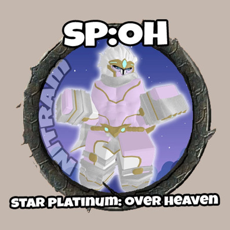 Roblox A Universal Time AUT Skin SPOH Star Platinum: - Etsy