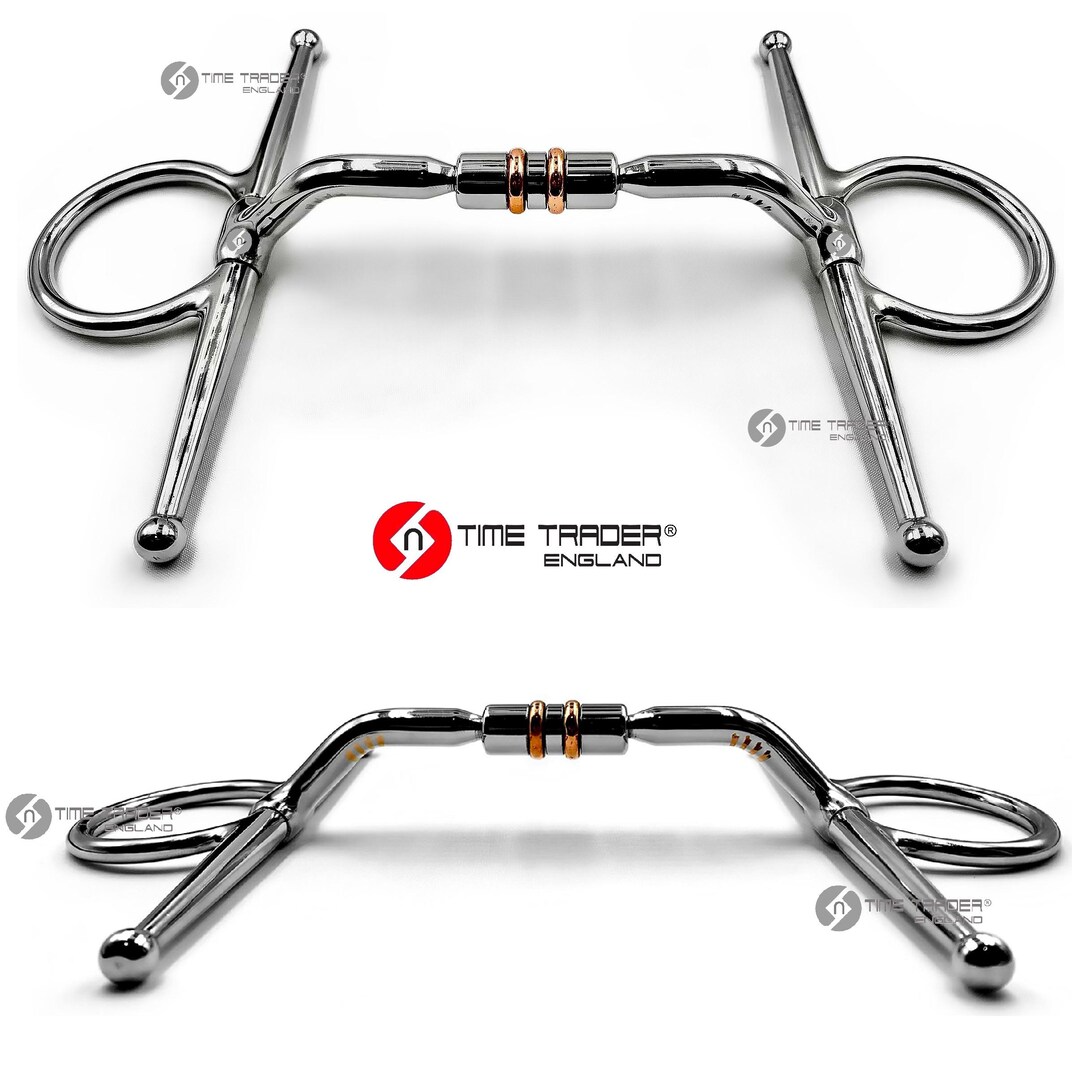 Full Cheek Copper Roller Snaffle Bit All Sizes Horse Bit Stainless ...