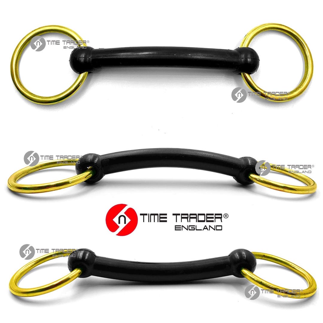 Loose 2" Ring Rubber Mouth Snaffle Horse Pony Bit Cob Bradoon Mullen ...