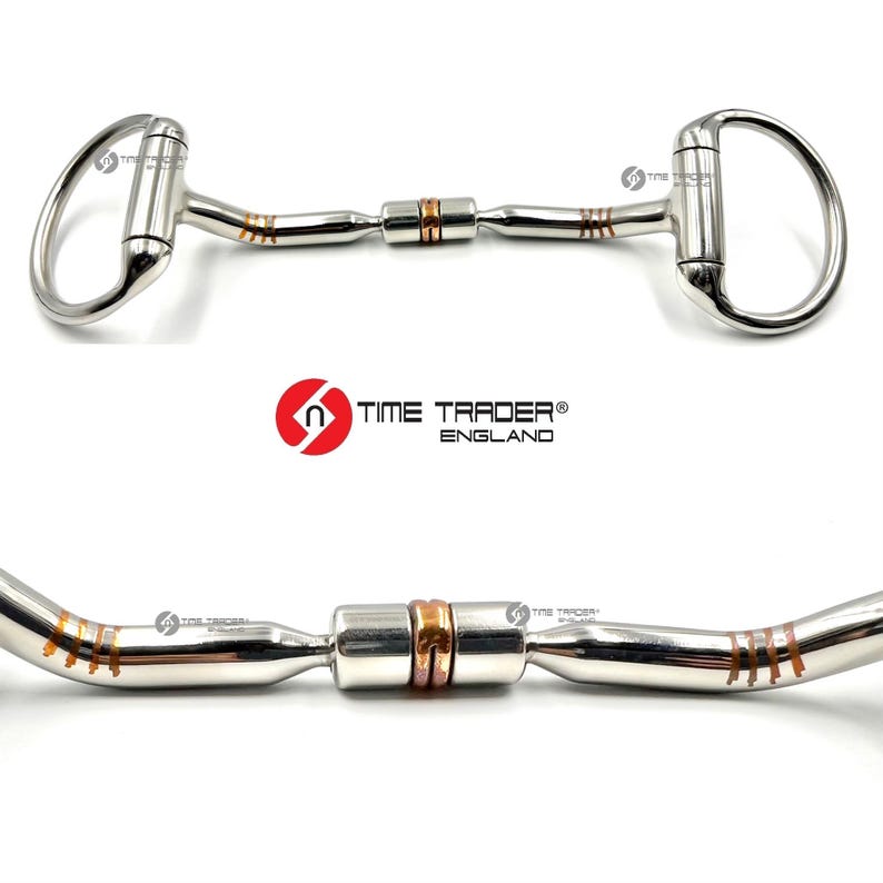 Pony Eggbutt Snaffle Horse Bit Copper Roller and Inlay 3.5" - 5.5" ALL ...