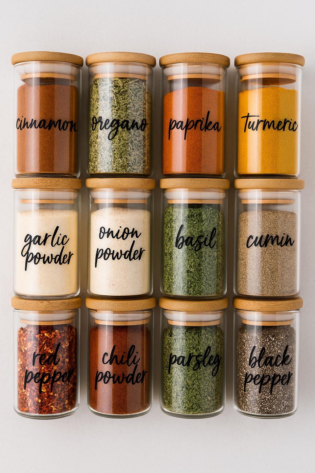 Pantry & Spice Jar Labels | Vinyl Decal Stickers | Waterproof Cricut ...