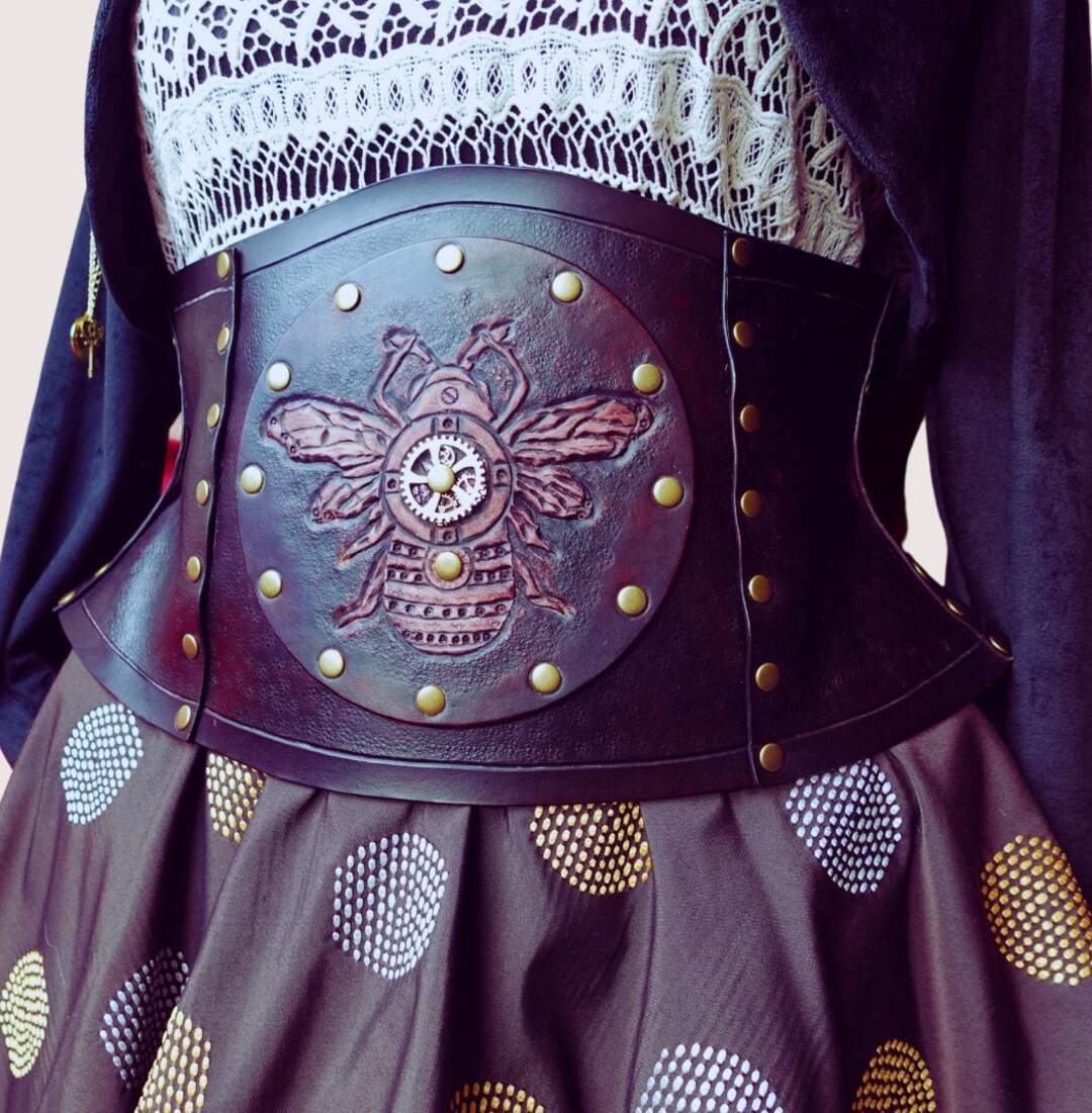 Women Fashion Corset, Brown Bee Design Victorian Corset Belt, Plus Size ...