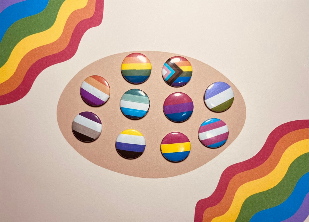 25mm Pride Flag Button Badges - Etsy
