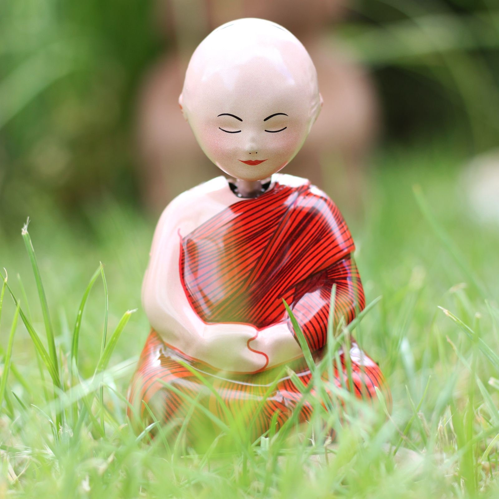 Tin Toy Praying Monk Meditating Buddha Bobblehead - Etsy