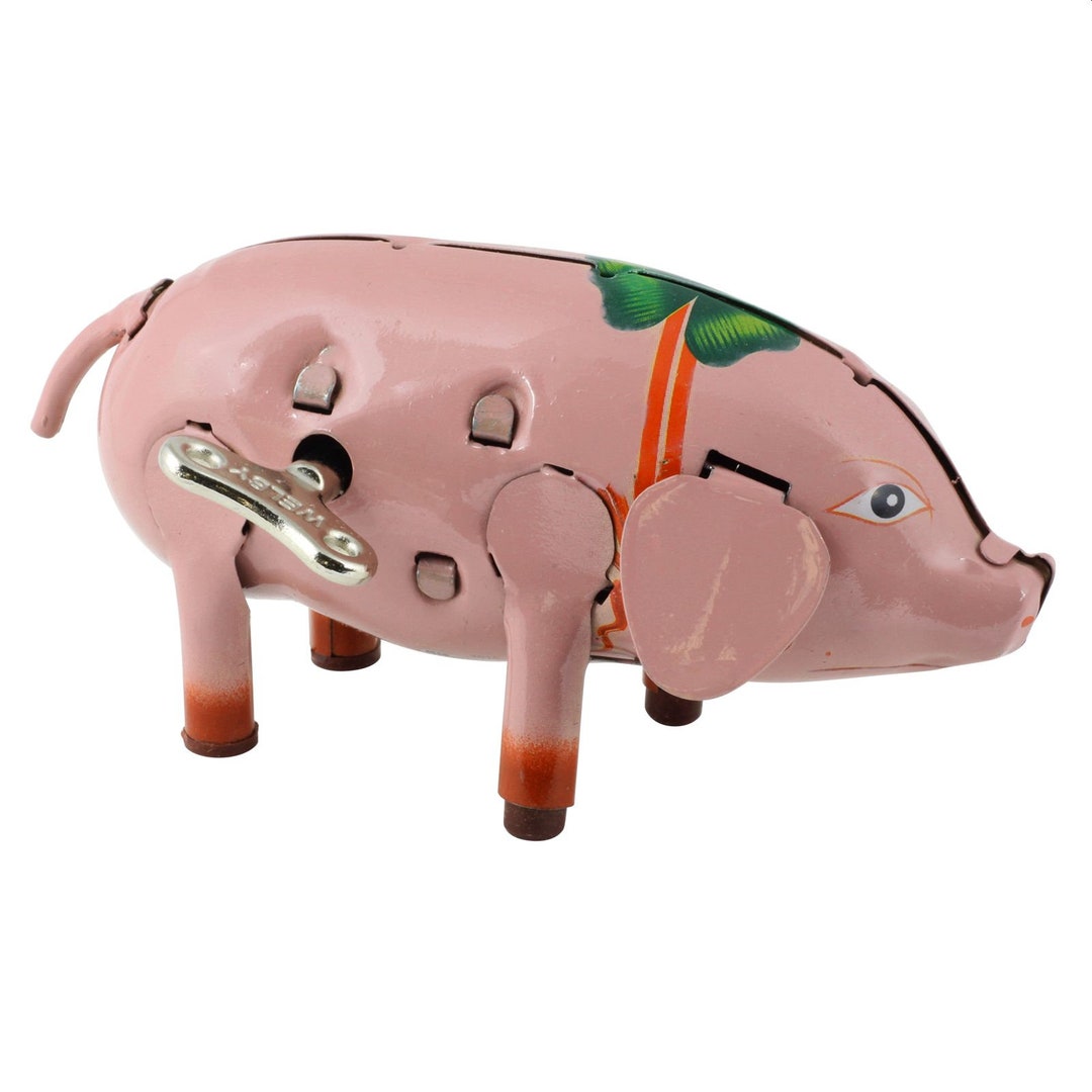 Tin Toy Happy Pig Pig Tin Pig - Etsy