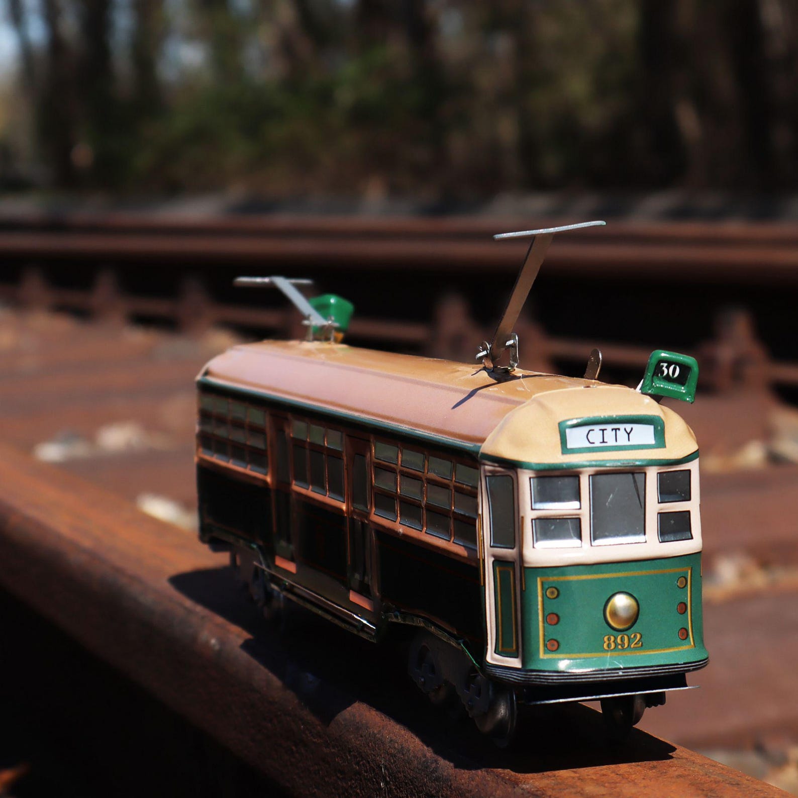 Tin Toys - Tram Made of Tin - Tin Tram - Etsy