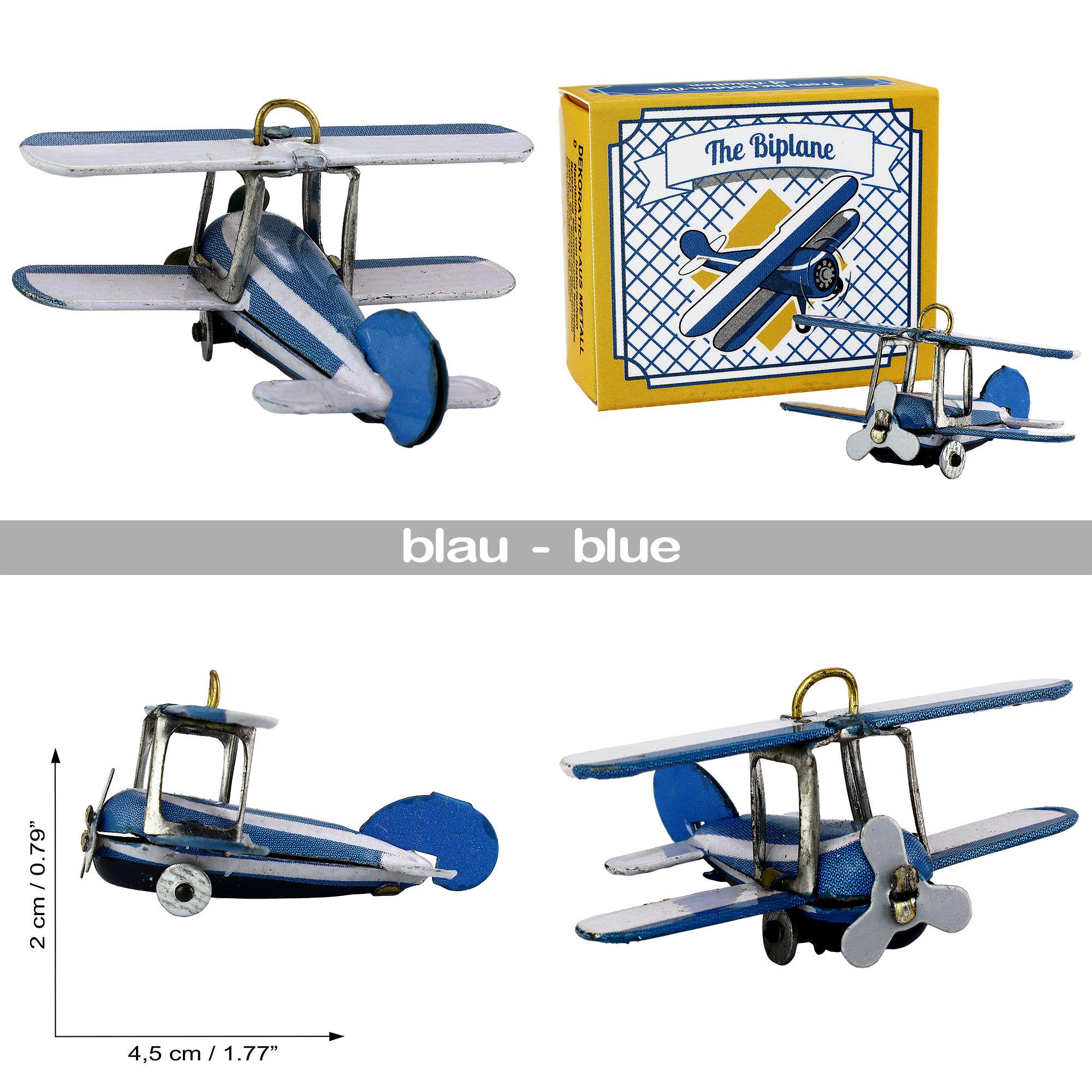 Tin Toy - Mini Airplane Biplane - Decorative Pendant - Metal - Etsy