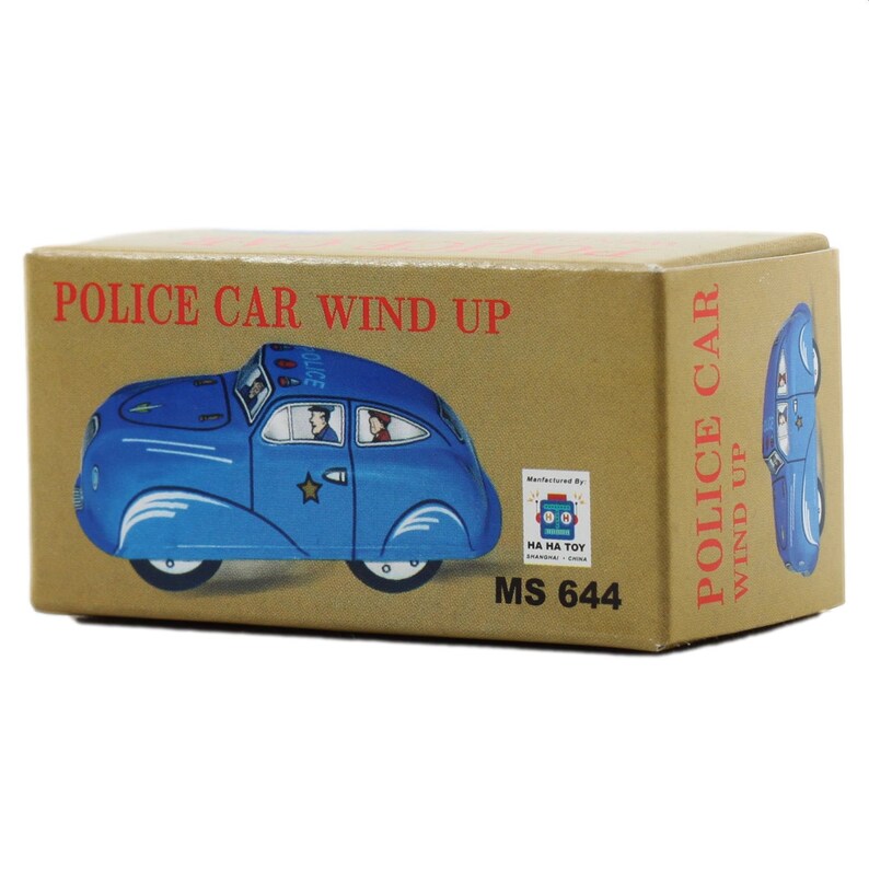 Tin Toy Police Police Car Blue Police Car - Etsy