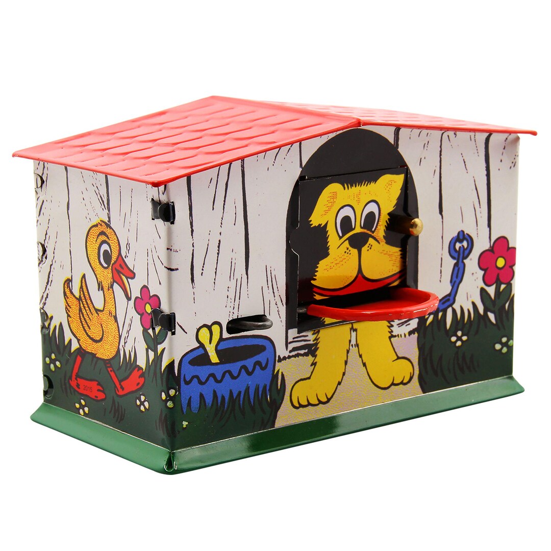 House Money Box Dog Tin Toy Tin Money Box - Etsy