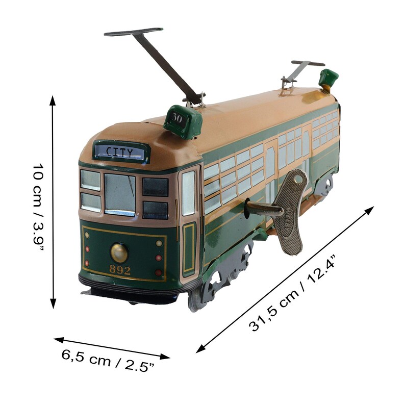 Tin Toys - Tram Made of Tin - Tin Tram - Etsy
