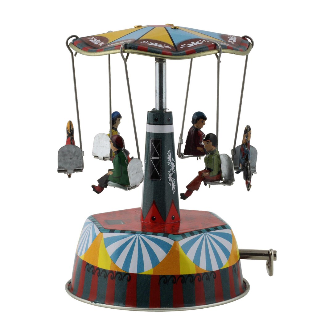 Tin Toy - Carousel With Music Box - Musical Carousel - Tin Carousel - Etsy