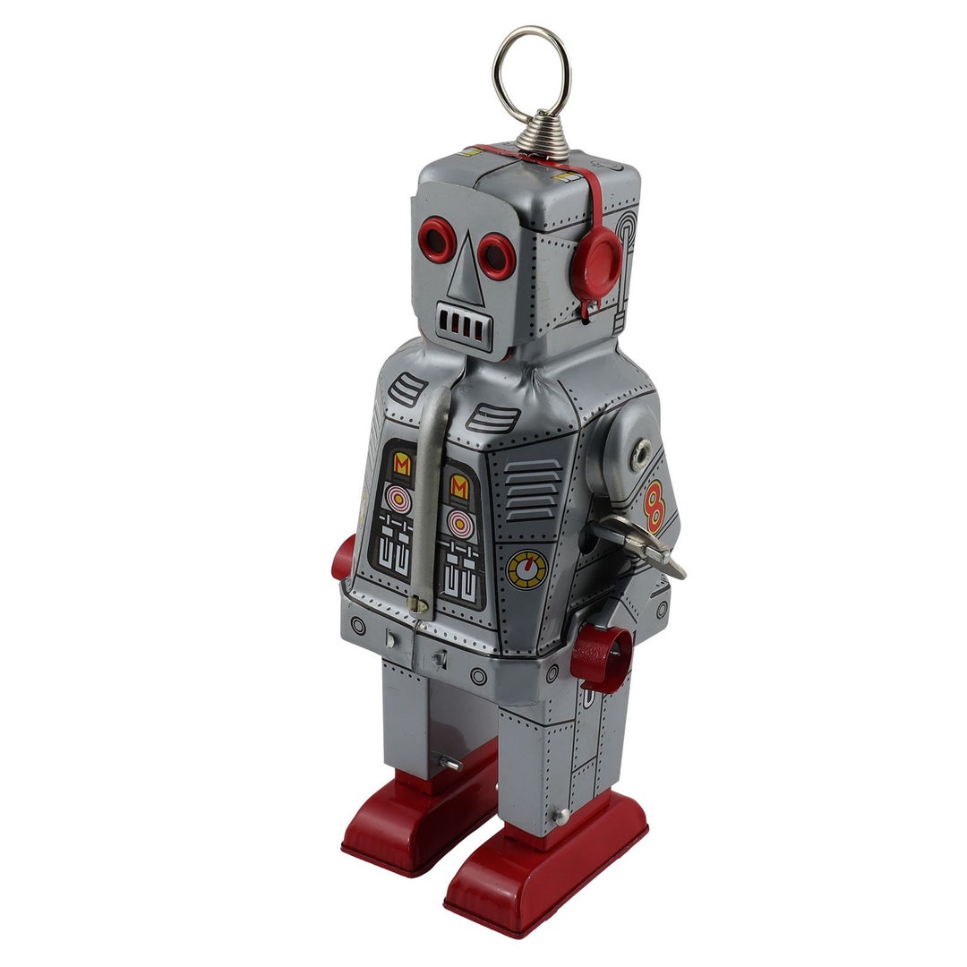 Robot - Medium-sized Robot - Space Robot - Grey - Tin Robot - Etsy