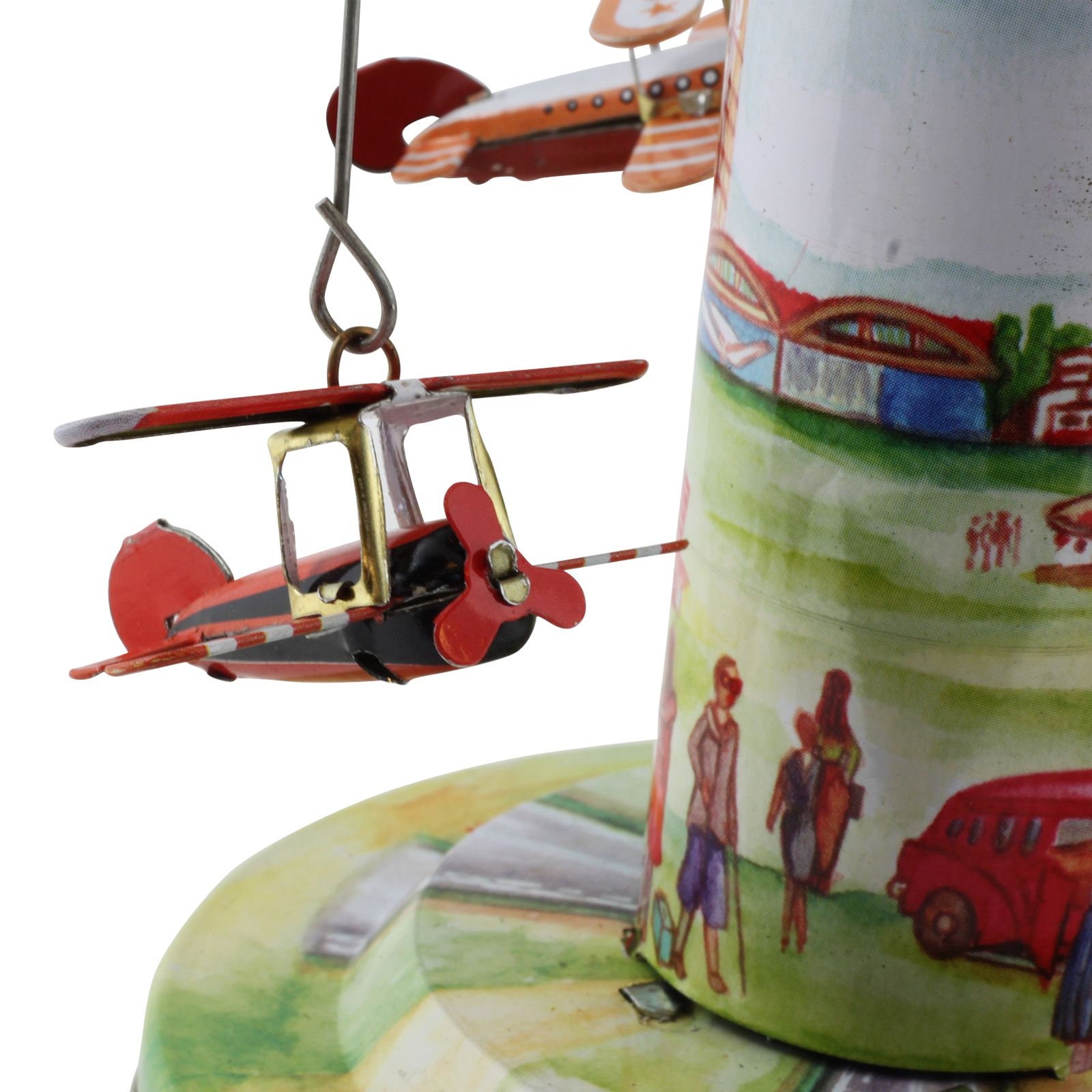 Tin Toys Carousel With Airplanes Airport Airplane Carousel - Etsy