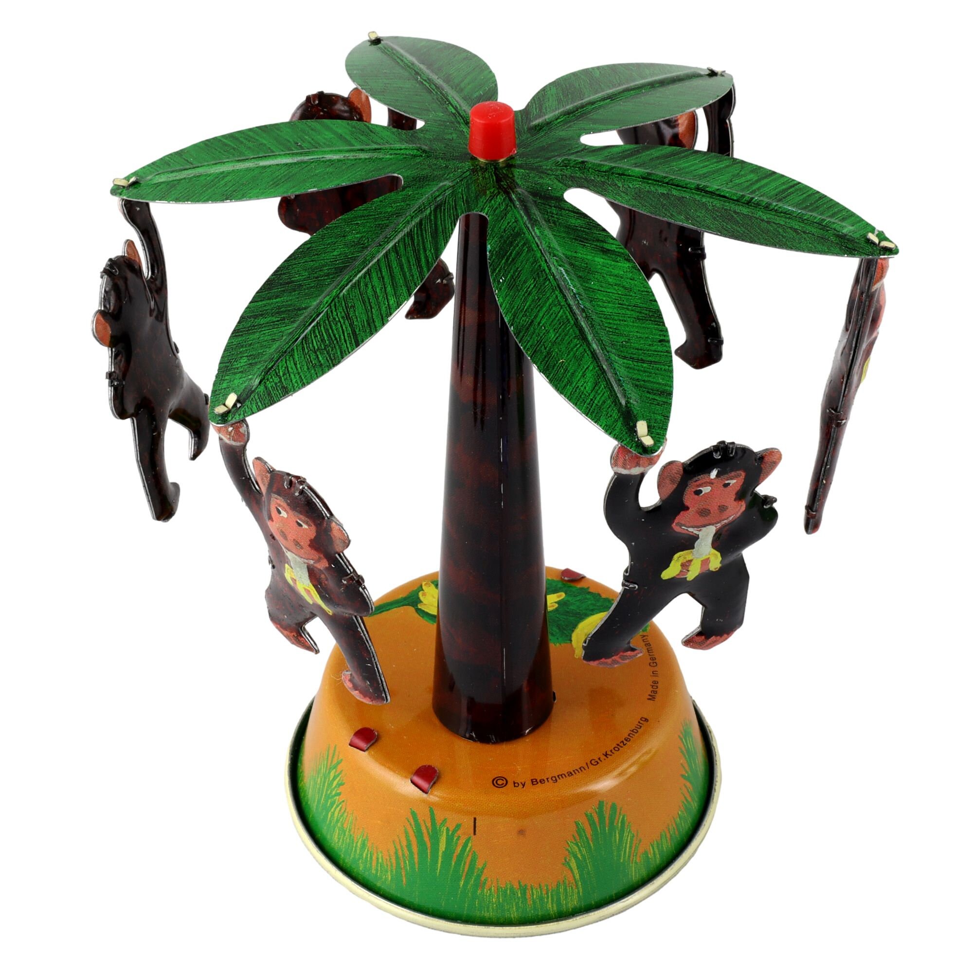 Tin Toy Carousel With Monkeys Jungle Monkey Carousel Monkey - Etsy