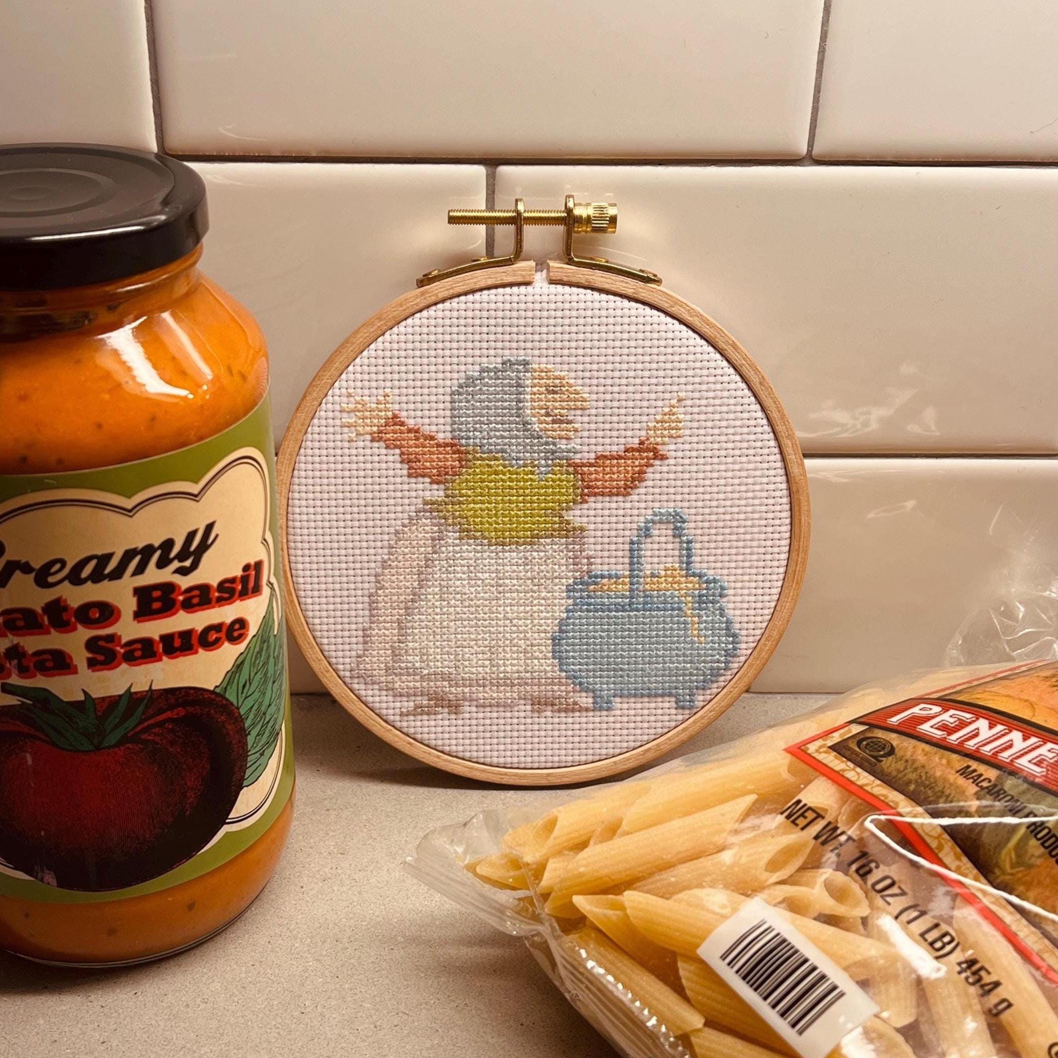 Strega Nona Pasta Witch Counted Cross-stitch Pattern (beginner-friendly ...