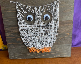 Owl String Art Owl Wood Wall Art Night Owl Wall Art - Etsy