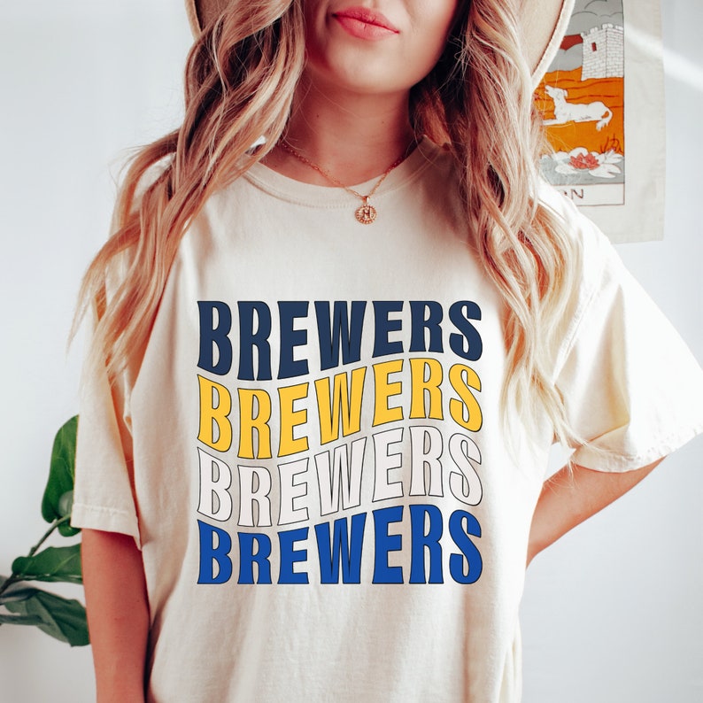 Brewers Shirt Brewers Retro Brewers Tshirt Baseball Shirt Etsy