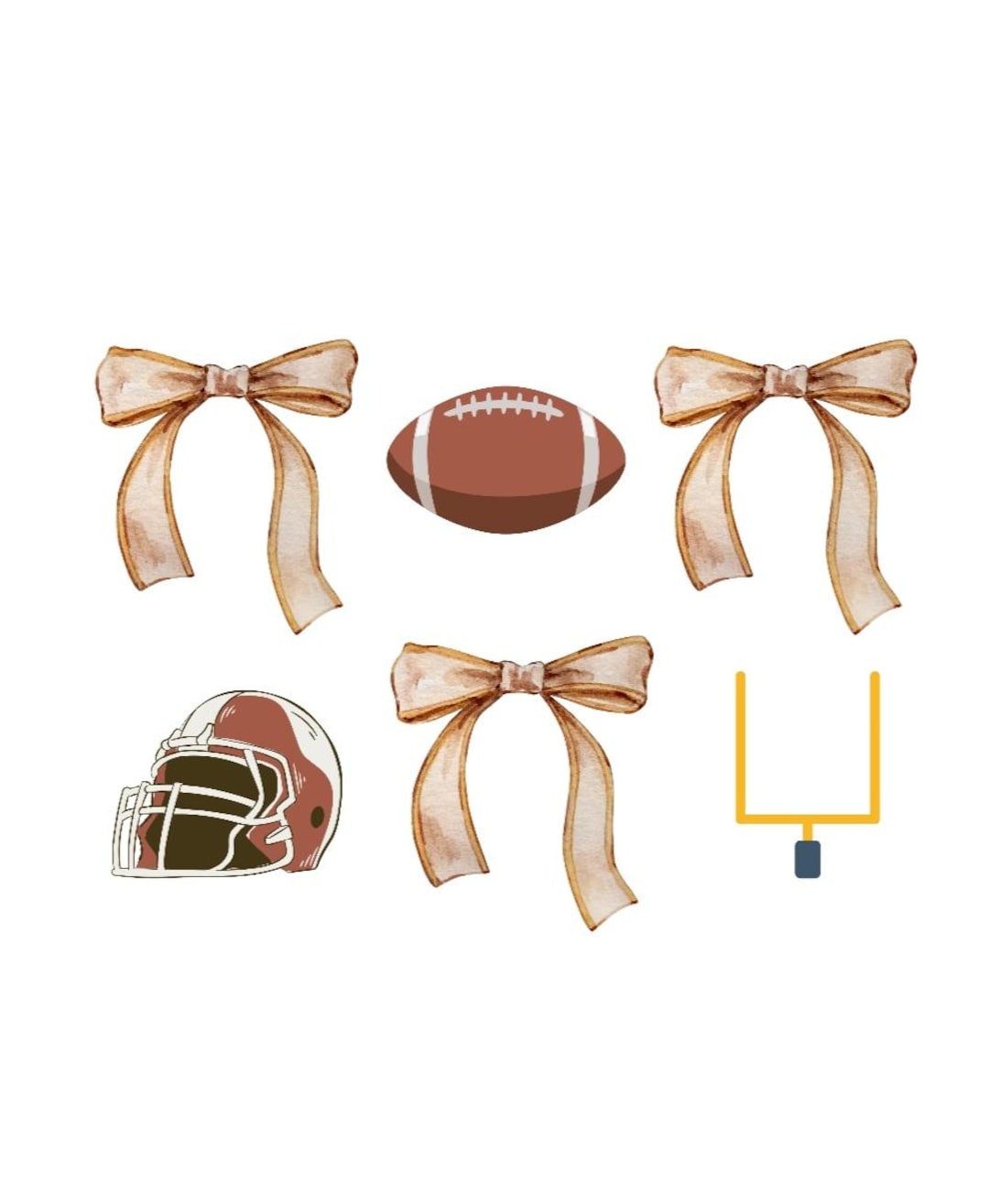 Football With Bows SVG - Etsy