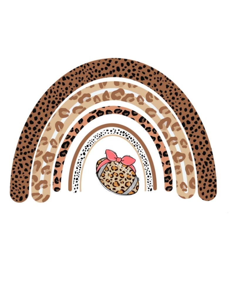 Leopard Print Football SVG - Etsy