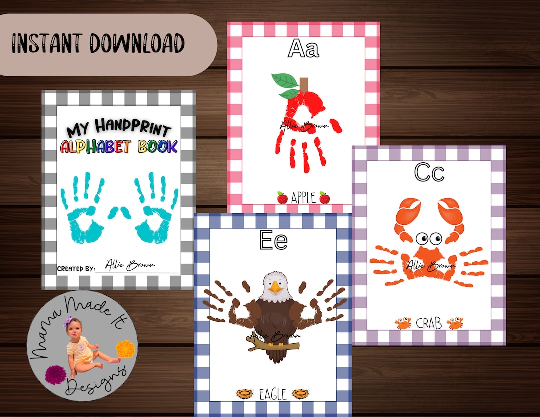 Handprint ABC Book - Etsy