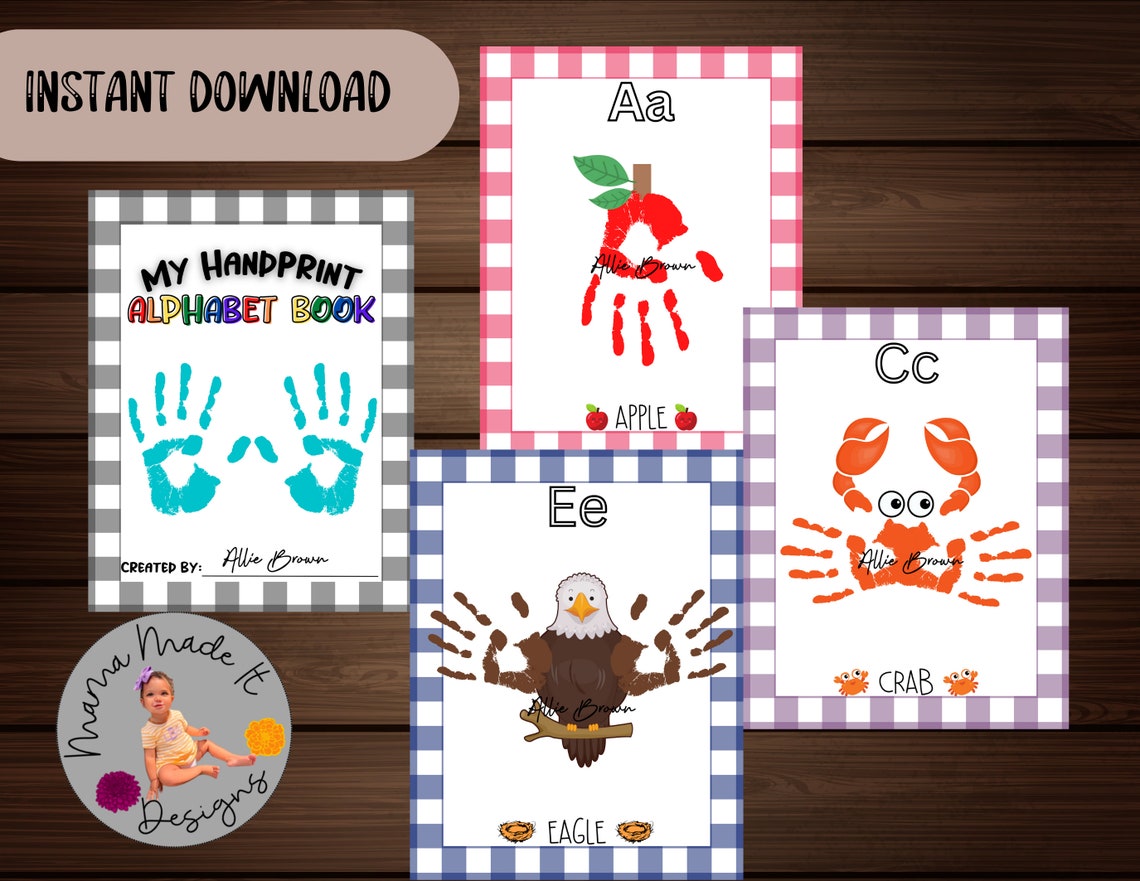 Handprint ABC Book - Etsy