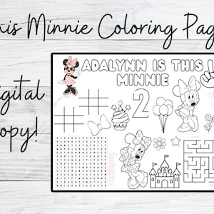 I'm This Minnie Coloring Sheet - Etsy