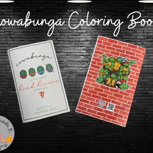 Cowabunga Coloring Books - Etsy