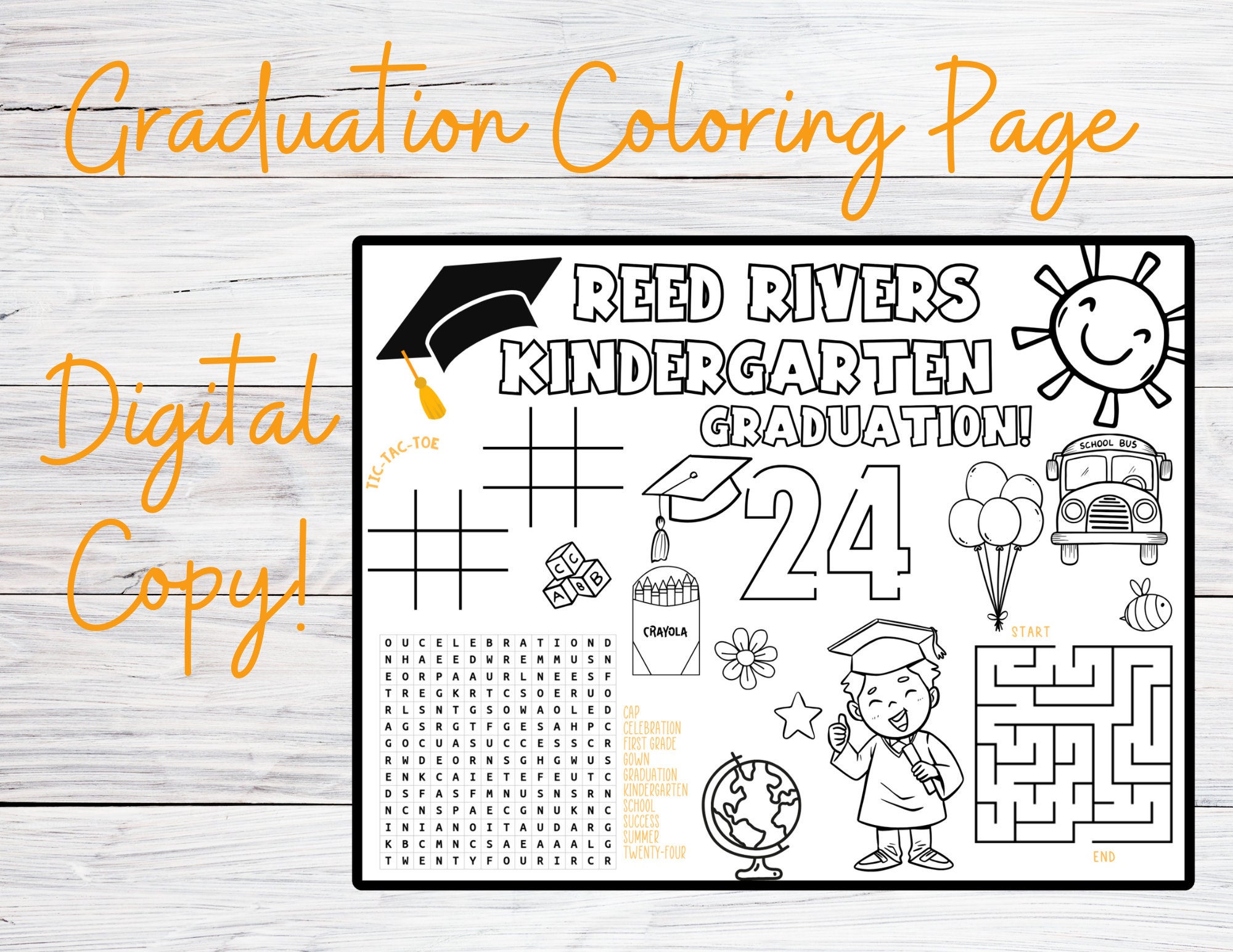 Graduation Coloring Page - DIGITAL FILE ONLY! - Etsy