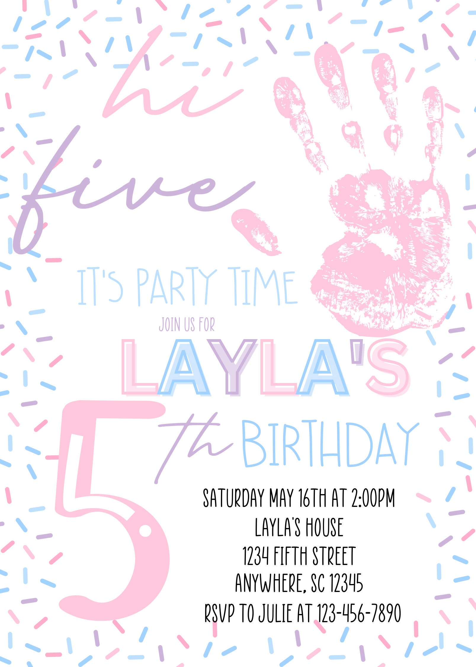 Hi Five Invitation - Etsy