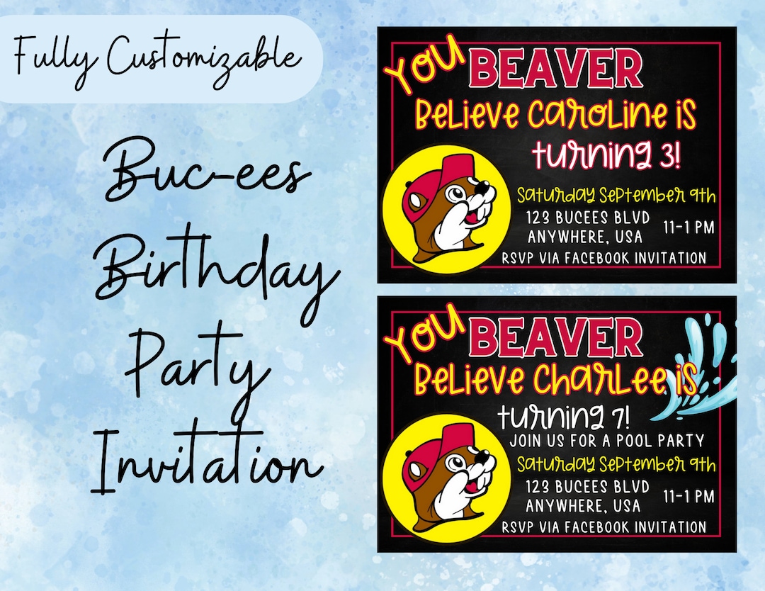 Buc-ees Birthday Invitation - Etsy Australia