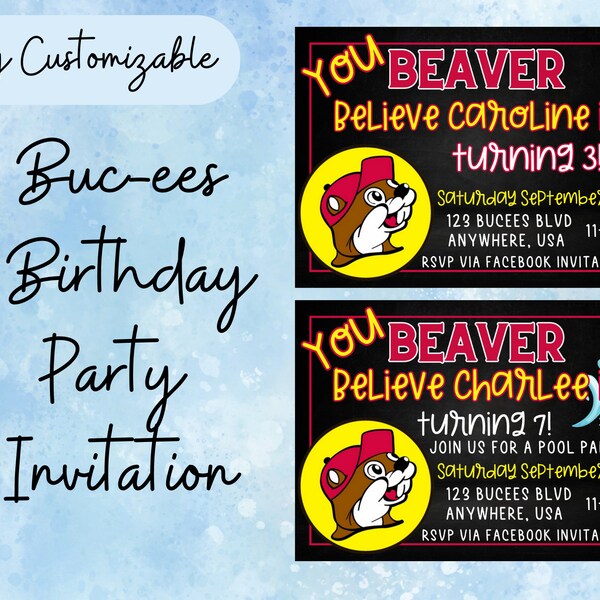 Buc Ee Invitation - Etsy Canada