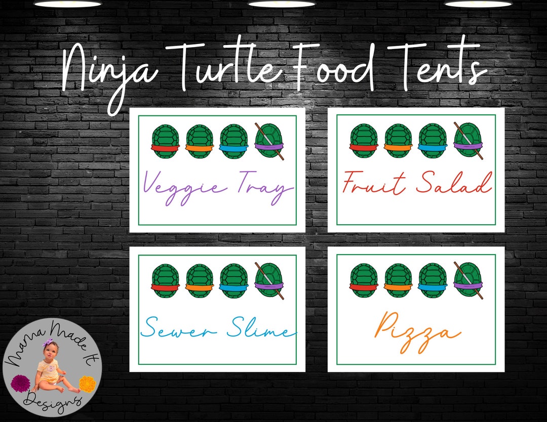 Cowabunga Ninja Turtle Food Tents - Etsy
