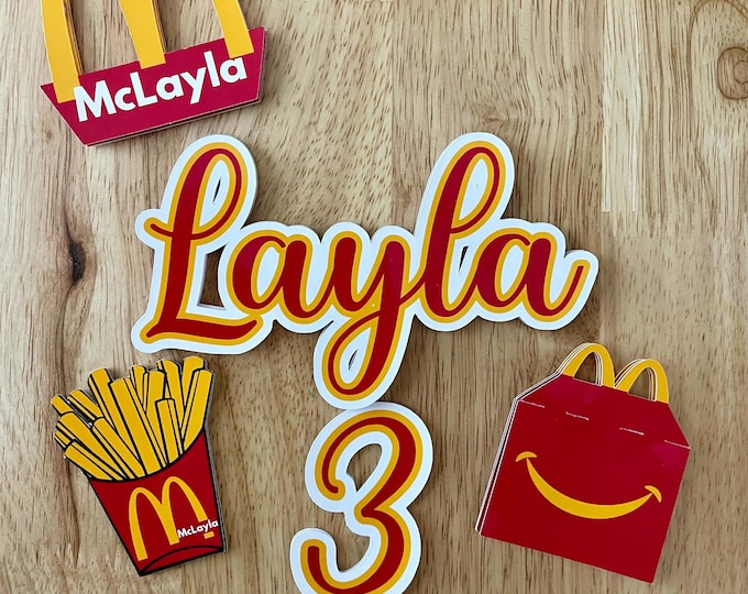 Mcdonald's Cupcake Toppers - Etsy