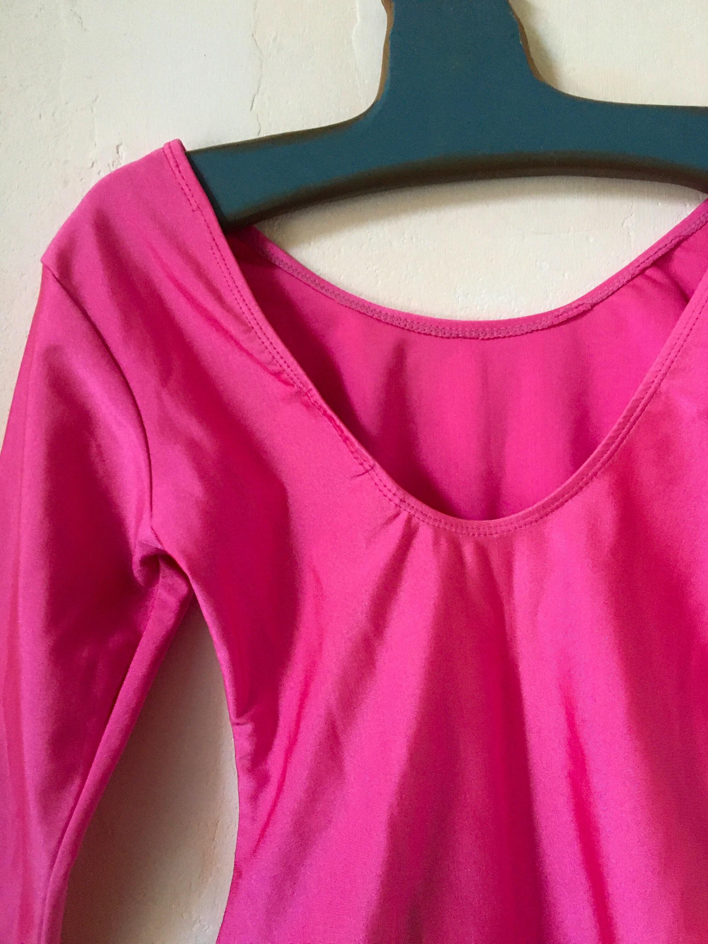 Vintage Girl Swimsuit, Long Sleeved Bold Pink Bathers for Young Girls ...