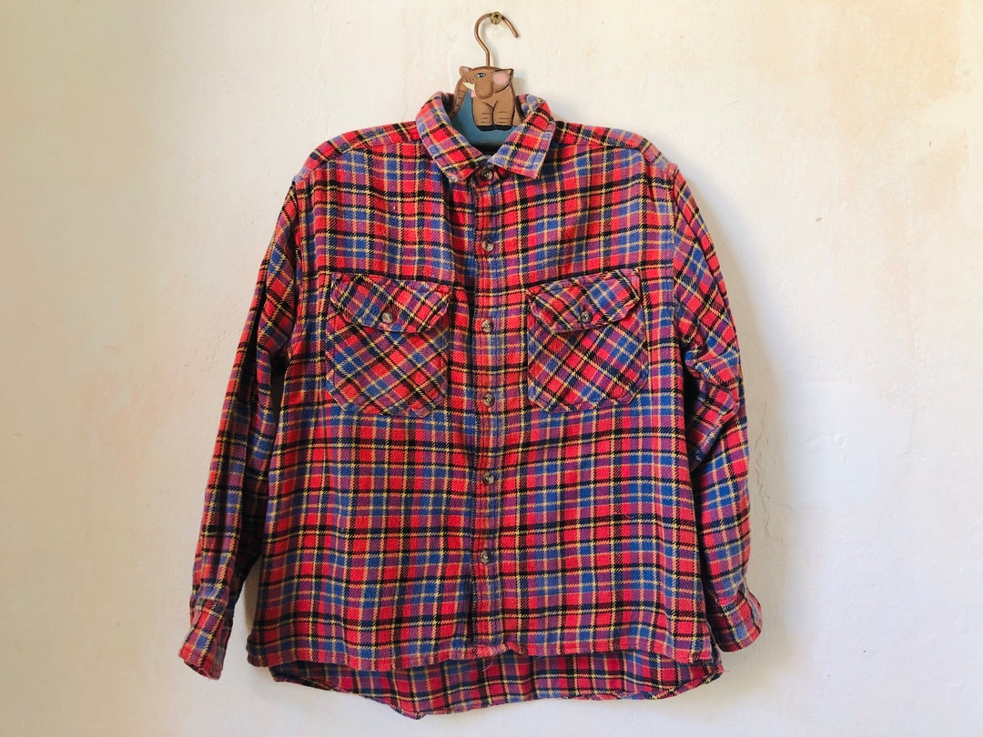 Boys Plaid Flannel Shirt, 8-10 Years Kids Long Sleeve Button Down Shirt ...