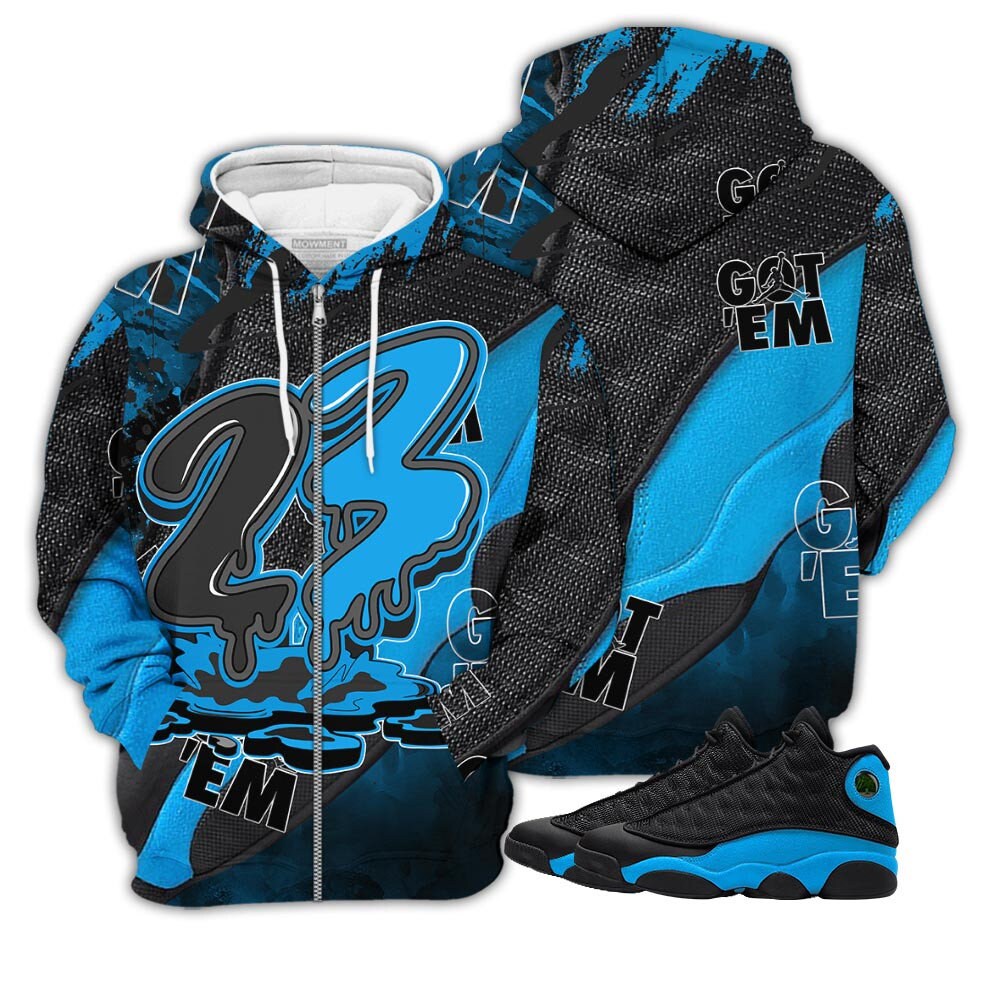 Gift 23 Drip Sneaker Shirt Match Black University Blue 13s Tee Designed ...