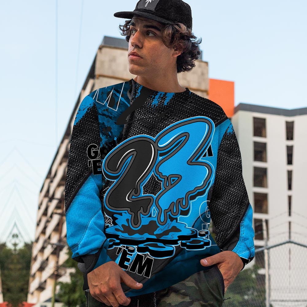 Gift 23 Drip Sneaker Shirt Match Black University Blue 13s Tee Designed ...