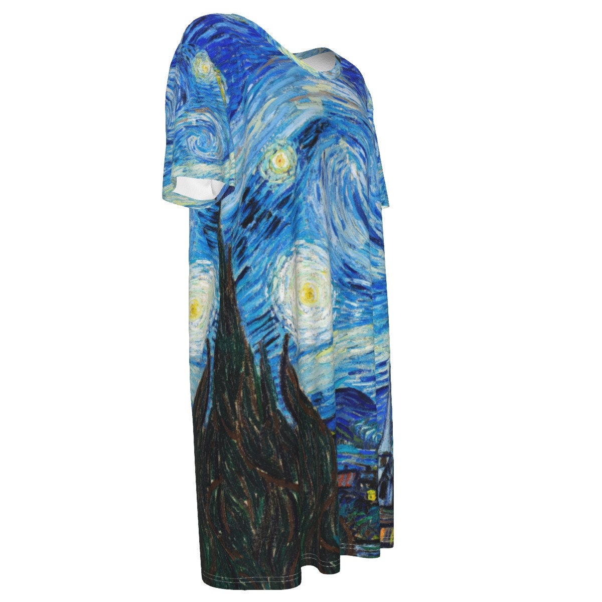 Van Gogh Starry Night / Cotton Women's Dress / All Over Print - Etsy