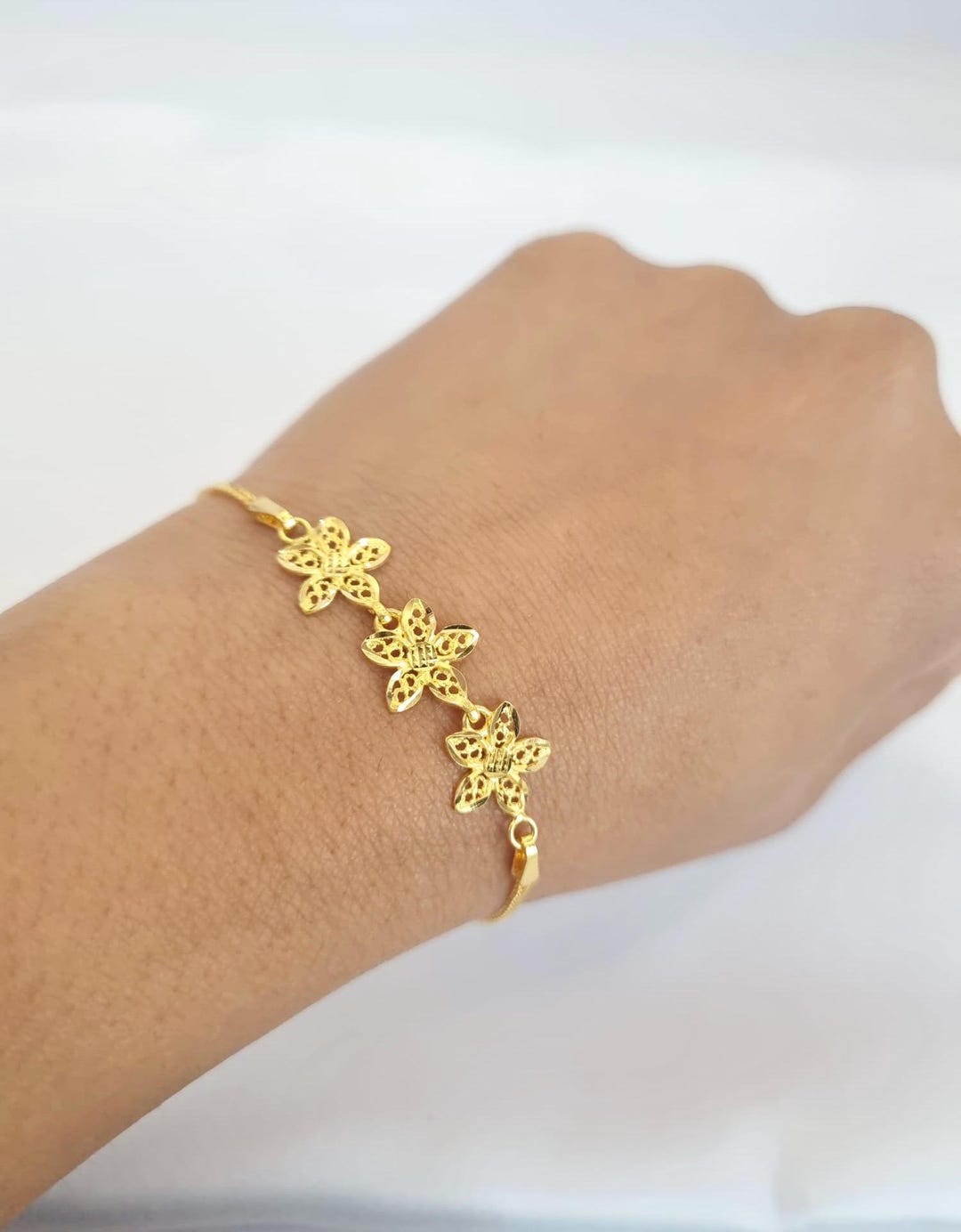 22k Solid Gold Everyday Bracelet, Gift Jewellery - Etsy