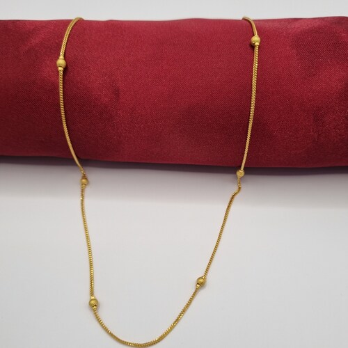 Pure Gold Necklace Chain in 22k Yellow Gold Handmade Chain - Etsy