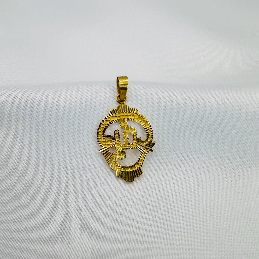 22k Solid Gold Tamil Om Pendant Only - Etsy
