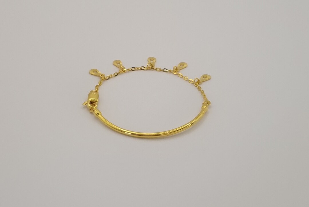 22k Solid Gold Baby/toddlers Bracelet - Etsy