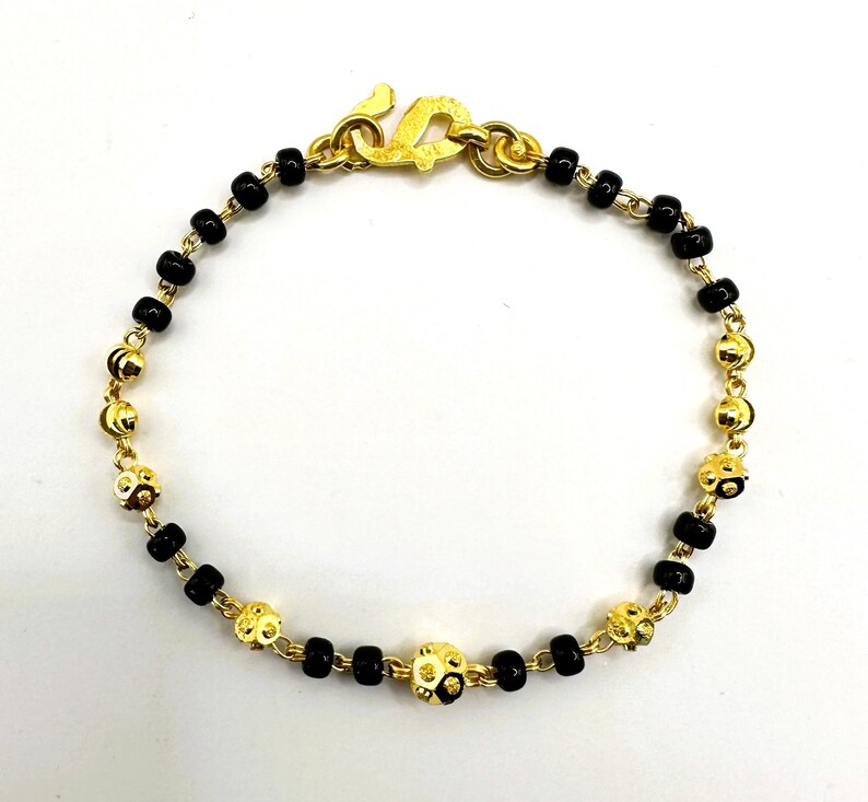 22k Solid Gold Small Baby Bracelets / 22ct Gold Baby Bracelet / Indian ...