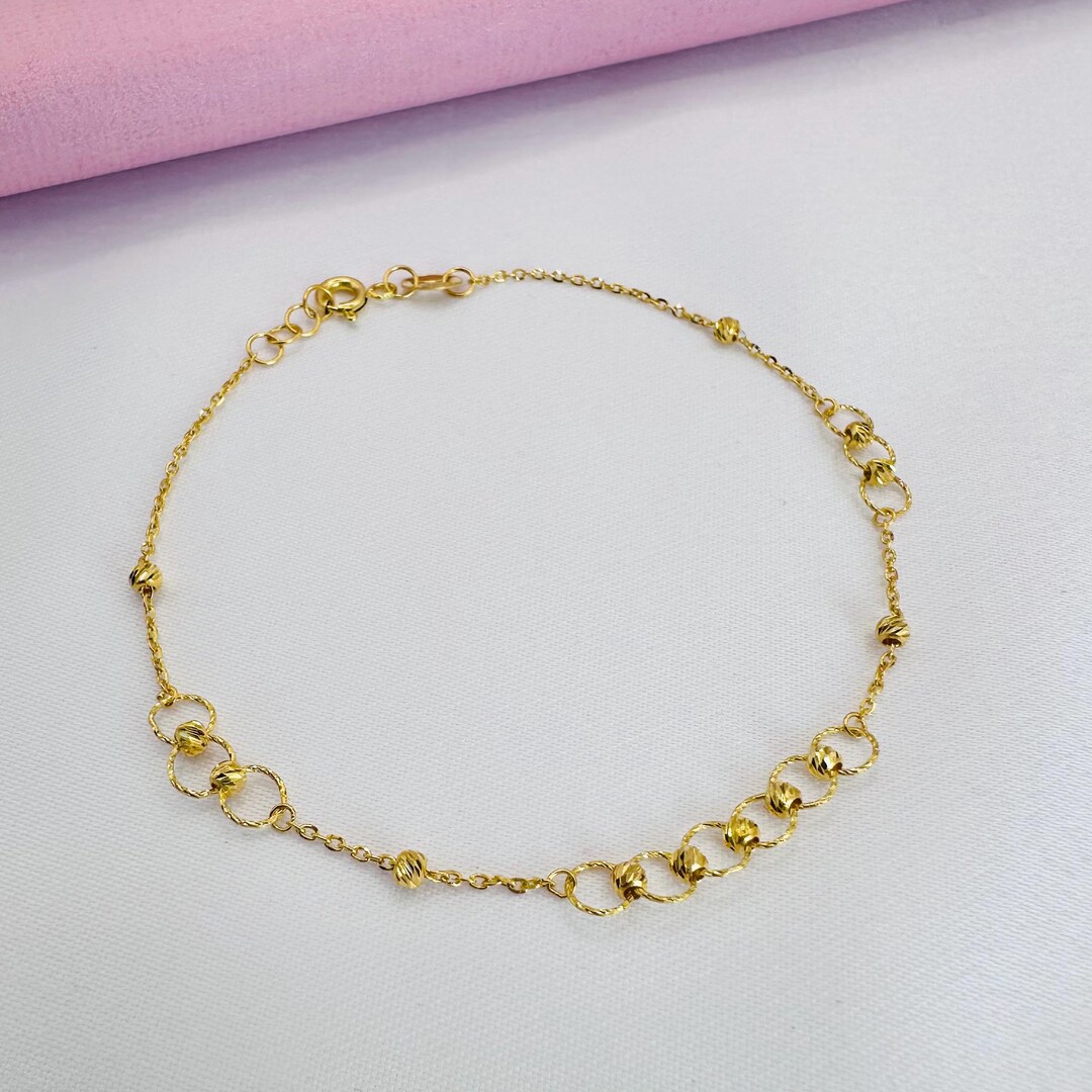 22k Solid Gold Everyday Bracelet, Gift Jewellery - Etsy