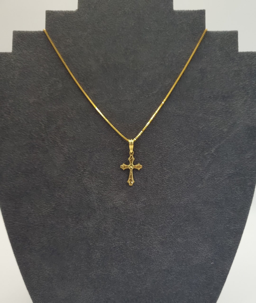 22k Solid Gold Religious Cross Pendant Only - Etsy